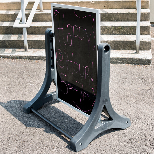 Aarco ROC-2 The Rocker Two Sided Markerboard with Stand - 24" x 36"