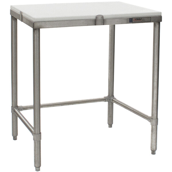 Eagle Group CHT2430S 24" x 30" Poly Top Stainless Steel Chopping Table ...