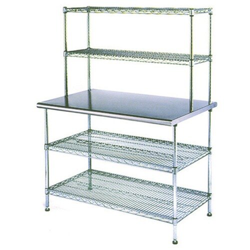 Eagle Group T2436EBW-2 24" x 36" Stainless Steel Table with 2 Chrome ...