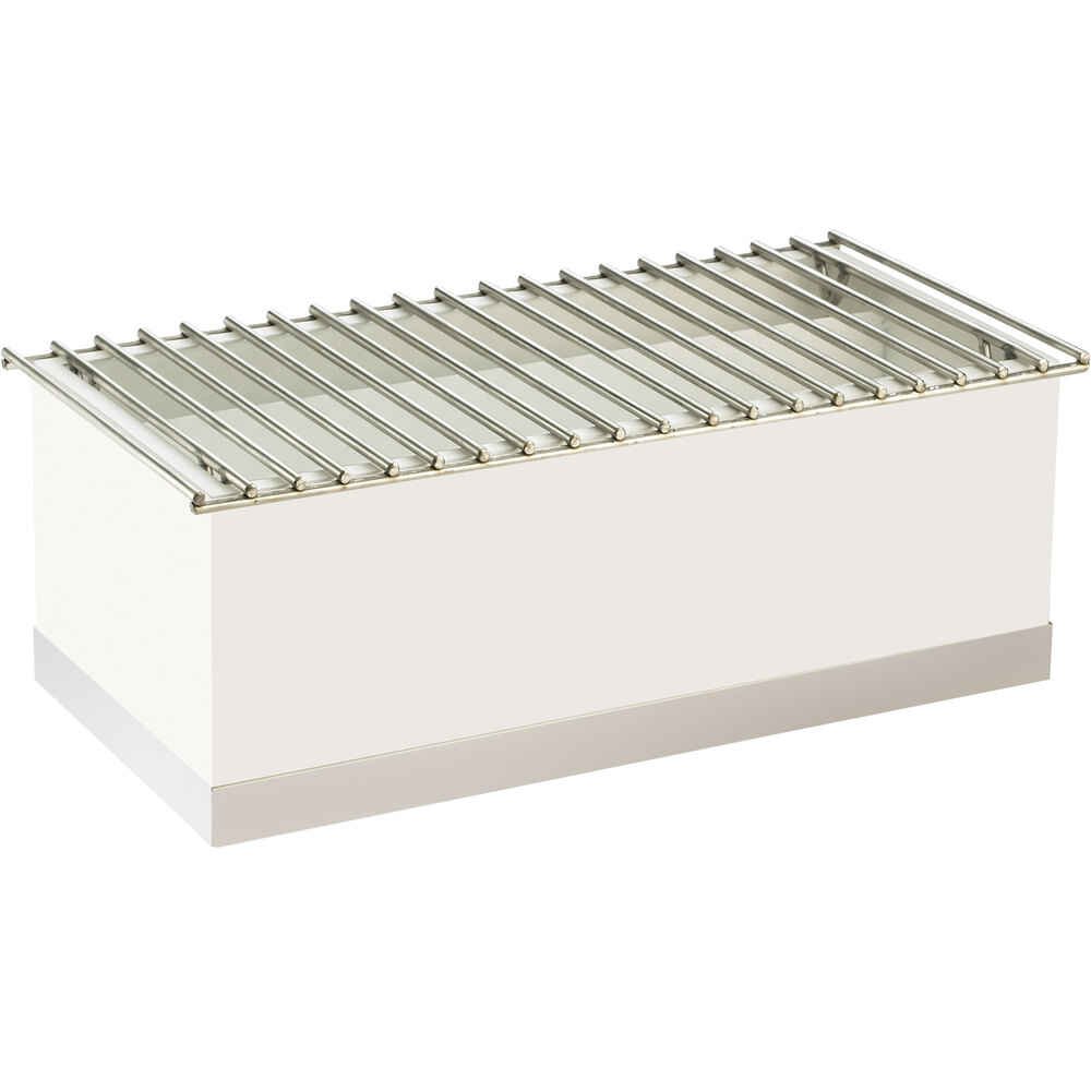 Cal-Mil 3012-55 Luxe White Metal Chafer Griddle with Stainless Steel ...