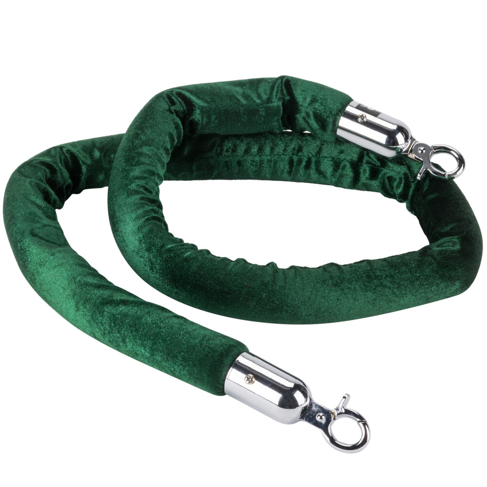 Aarco 5' Green Stanchion Rope with Chrome Ends TR-46