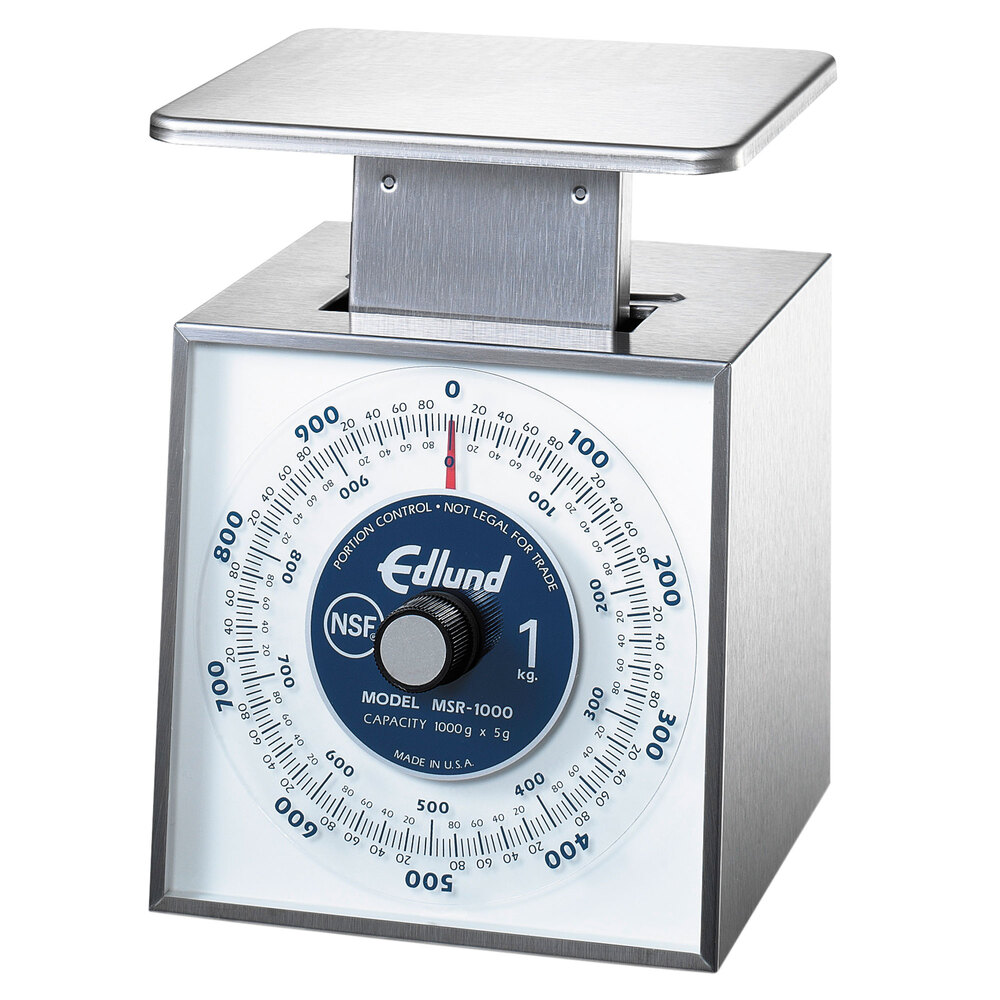 Edlund MSR-1000 1000 g Stainless Steel Metric Portion Scale with 6" x 6 ...