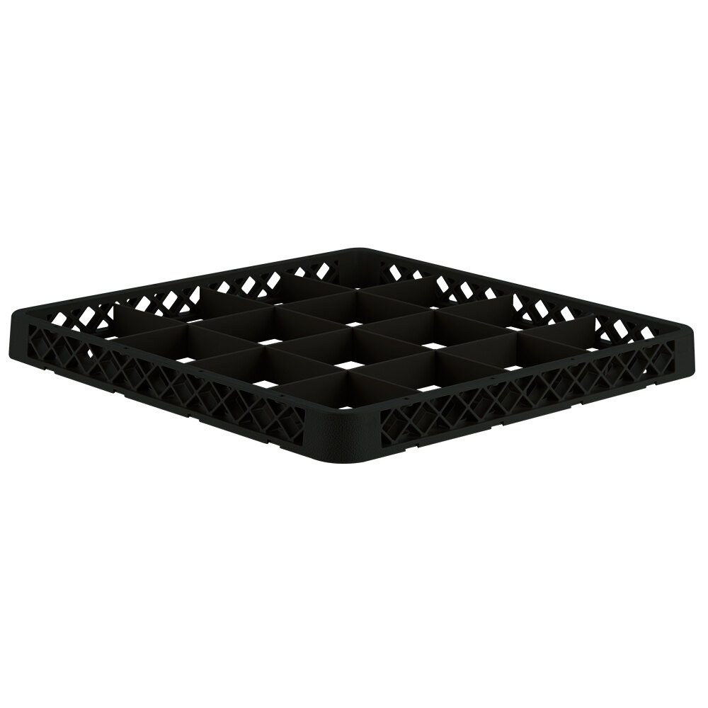 Vollrath TRD-06 Traex® Full-Size Black 16 Compartment Glass Rack Extender