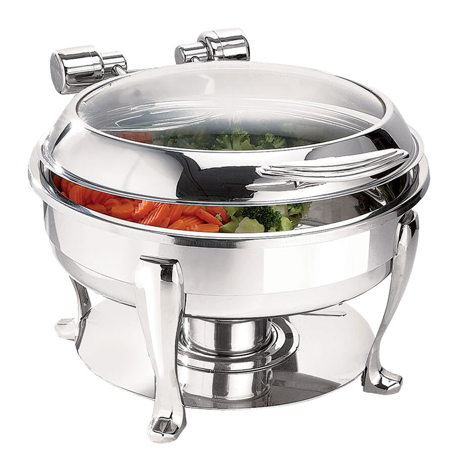 Eastern Tabletop 3908GS 6 Qt. Stainless Steel Round Induction Chafer ...