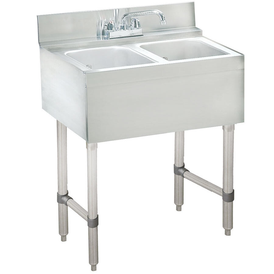 Advance Tabco CRB-22C Lite Two Compartment Stainless Steel Bar Sink ...