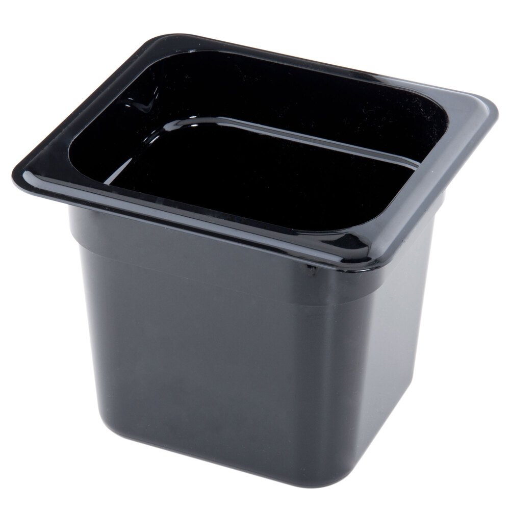 Cambro 66CW110 Camwear 1 6 Size Black Polycarbonate Food Pan 6 Deep cambro-66cw110-camwear-1-6-size-black-polycarbonate-food-pan-6-deep