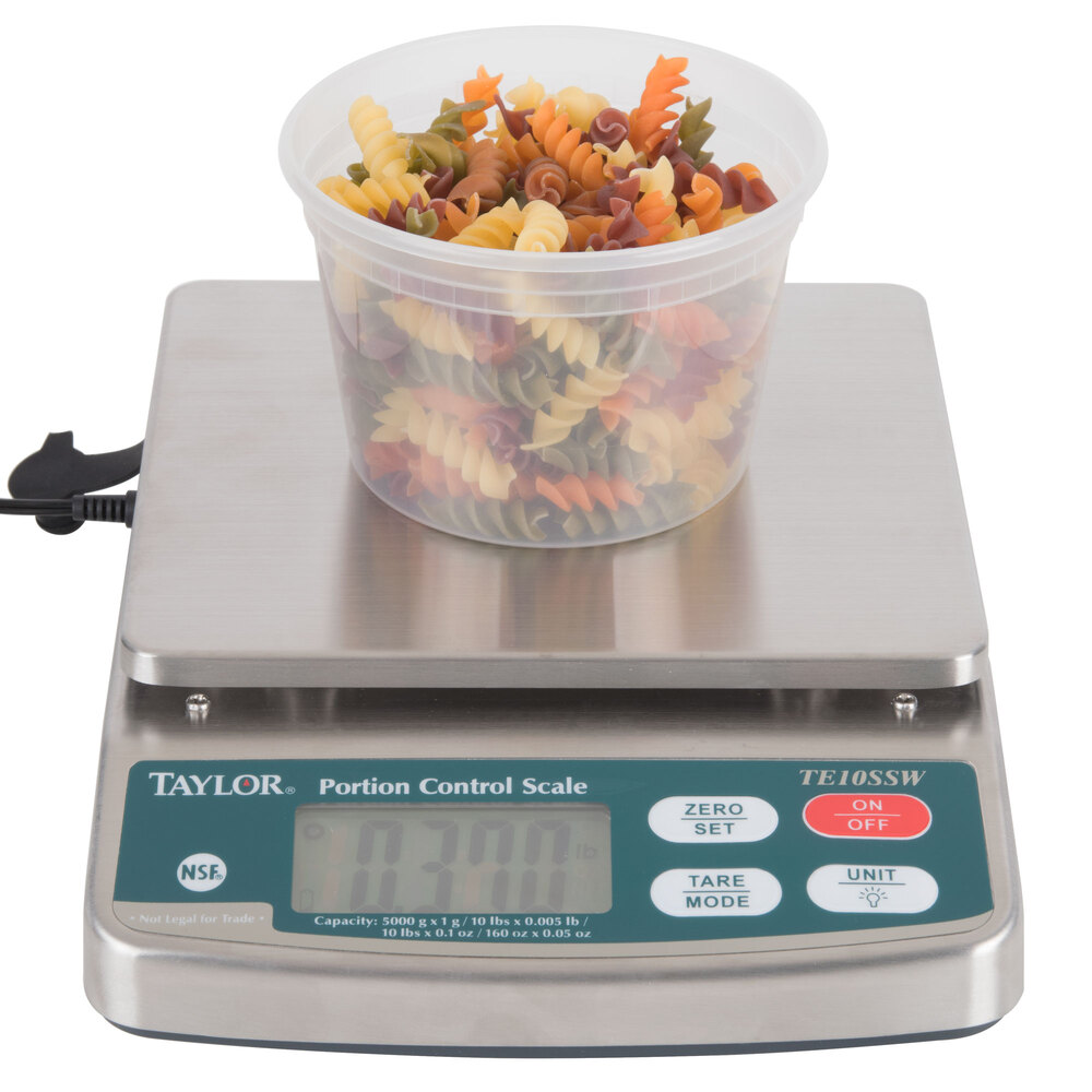 Taylor TE10SSW 10 lb. Waterproof Digital Portion Control Scale