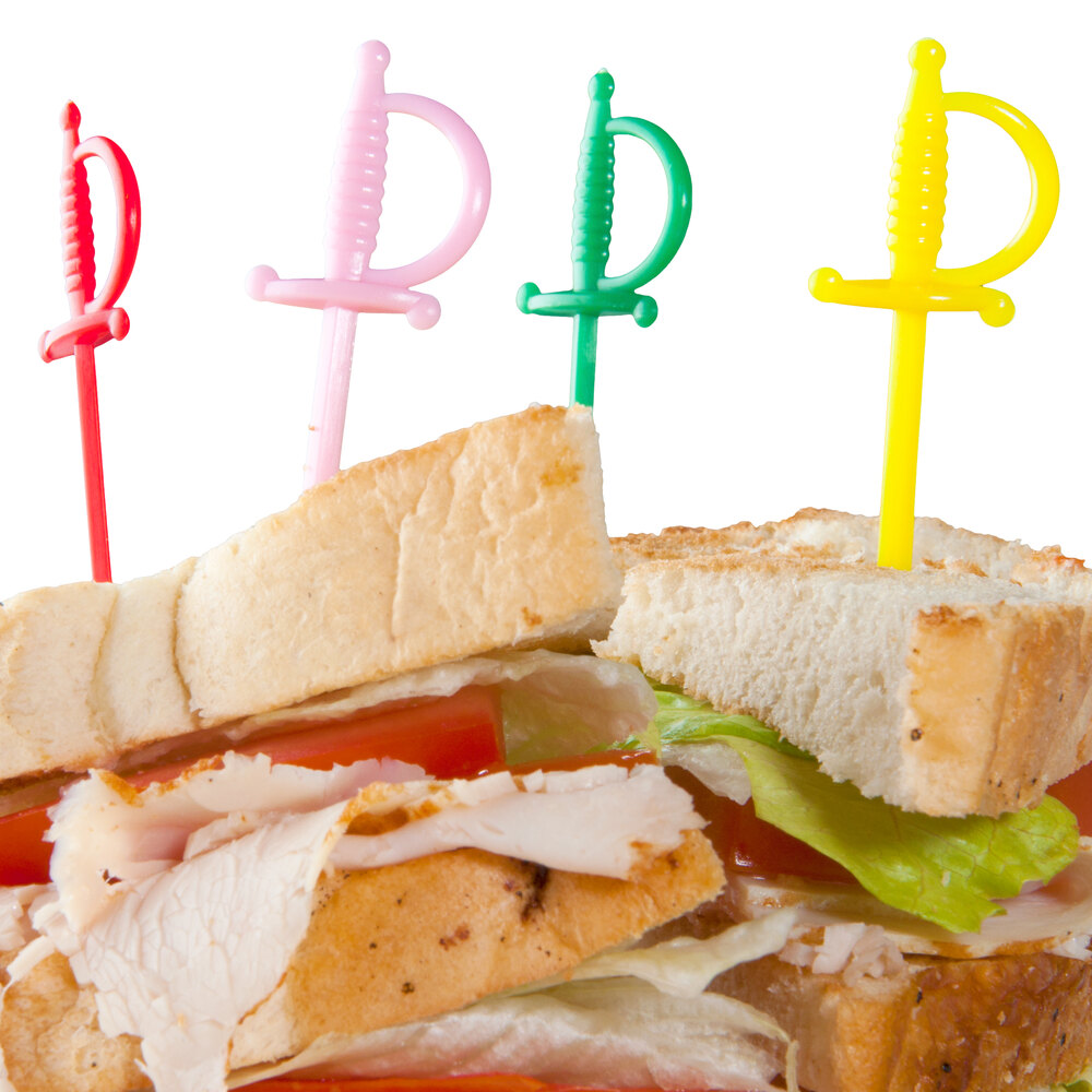 Royal Paper RP147-45 4 1/2" Plastic Sword Food Pick - 500/Box