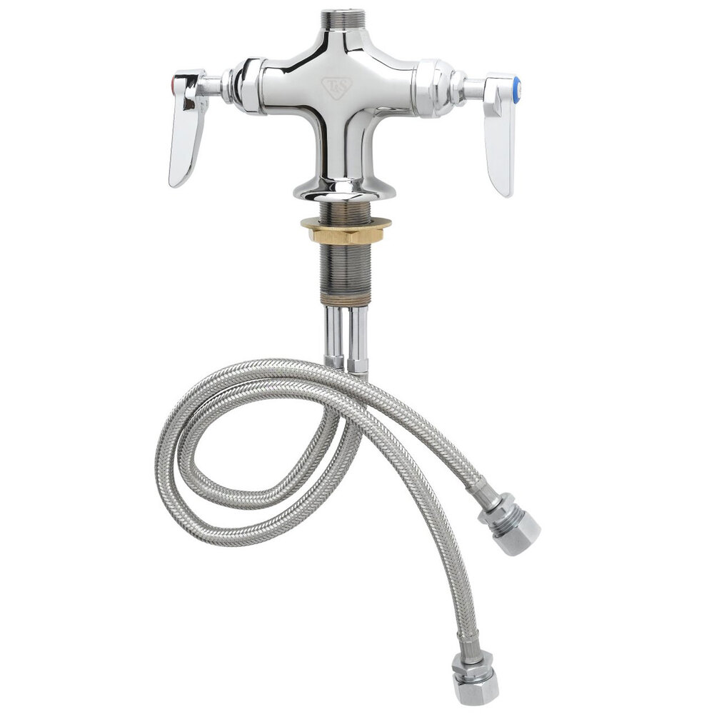 T&S B-0200-LN Deck Mounted Single Hole Pantry Faucet Base with Flex ...