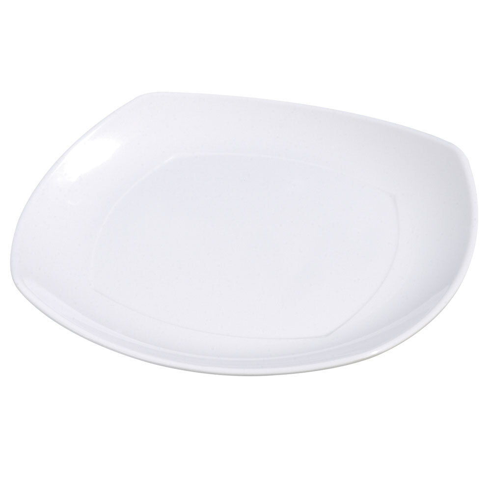 White Melamine Plates. AmazonBasics 18-Piece Dinnerware Set, Service for 6.