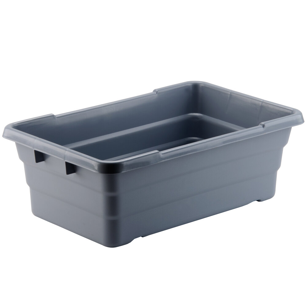 15" x 24" x 8" Gray Meat Lug Tote Box