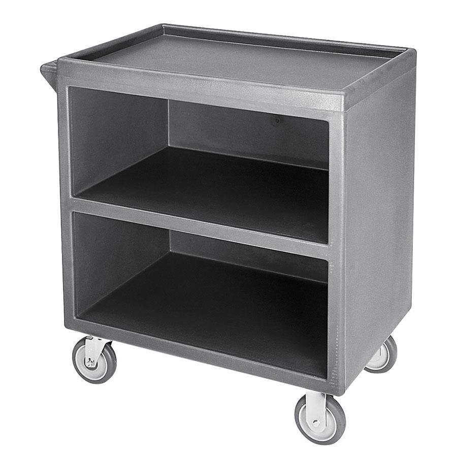 Cambro BC330191 Granite Gray Three Shelf Service Cart with Three ...