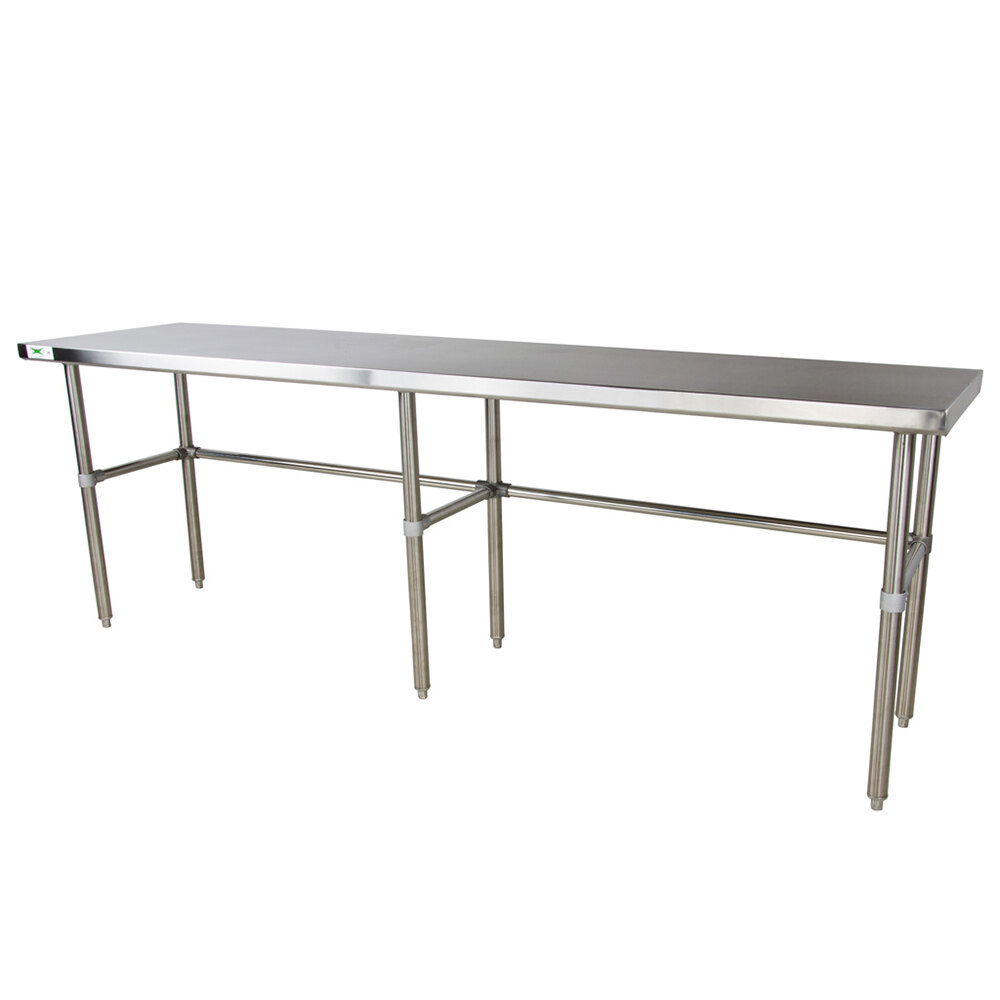 Regency 24" x 120" 16-Gauge 304 Stainless Steel Commercial Open Base ...