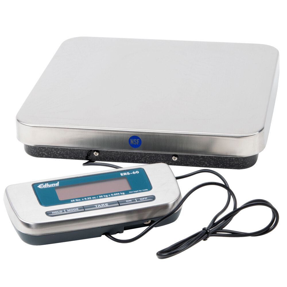 Edlund ERS-60 60 lb. Digital Receiving Scale with 12" x 12 1/2" Platform