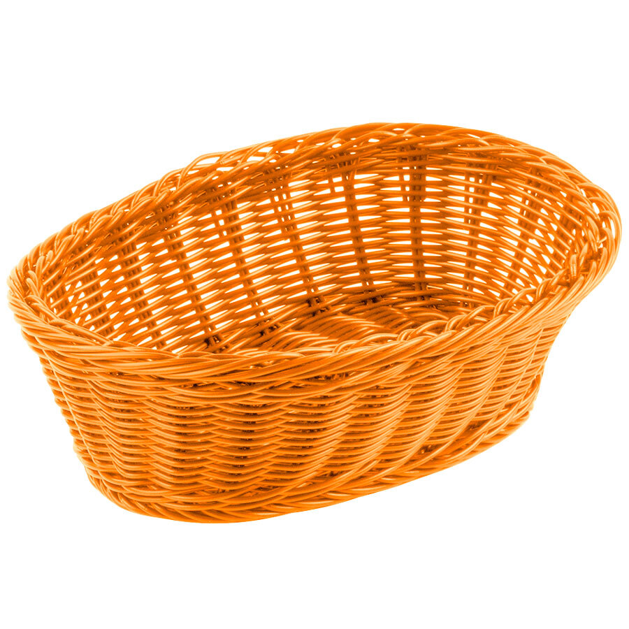 tablecraft-hm1174or-orange-oval-rattan-basket-9-1-4-x-6-1-4-x-3-1-4