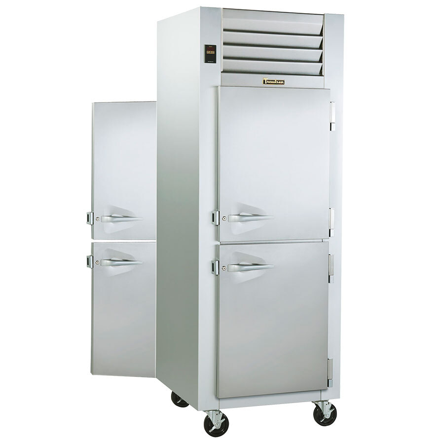 Traulsen G10002P 1 Section Solid Half Door Pass-Through Refrigerator ...