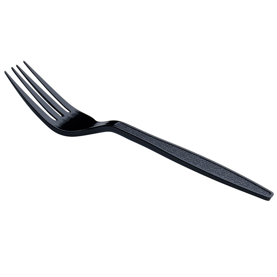 Black Plastic Fork