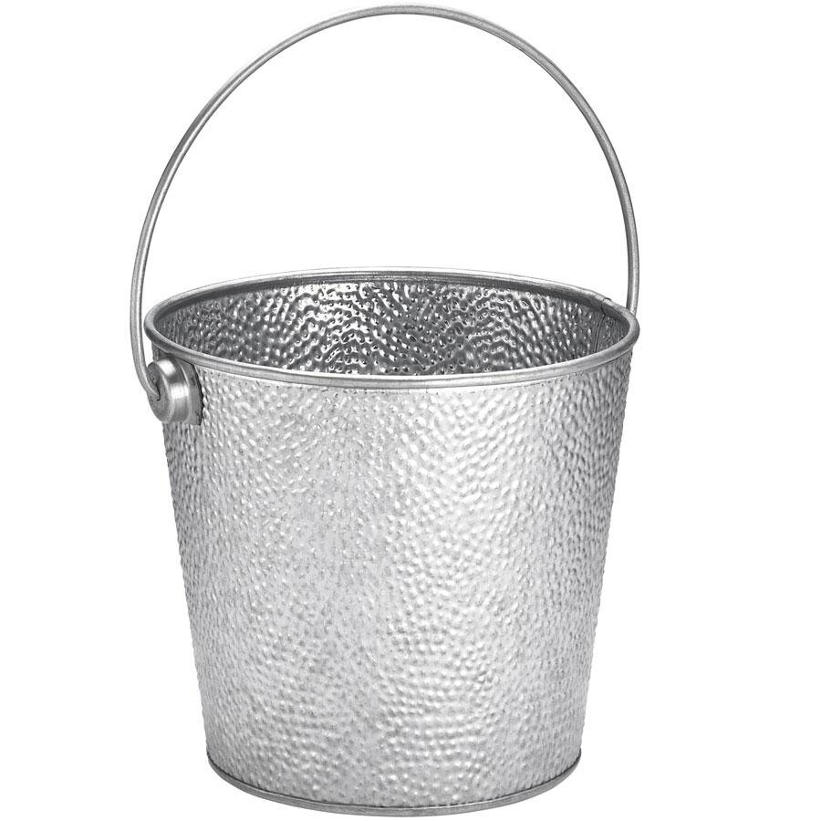 Tablecraft GT87 Galvanized Steel Beverage Pail - 8" x 7"
