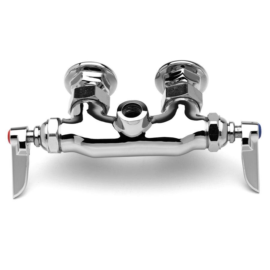 T&S B-0345-LN Wall Mounted Pantry Faucet Base with 3 3/8" Adjustable ...