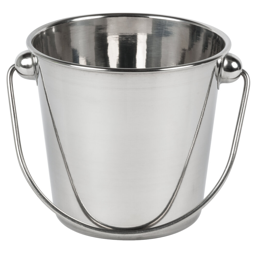 American Metalcraft SSP61 Mini Stainless Steel Pail - 6 1/4" x 5 3/4"