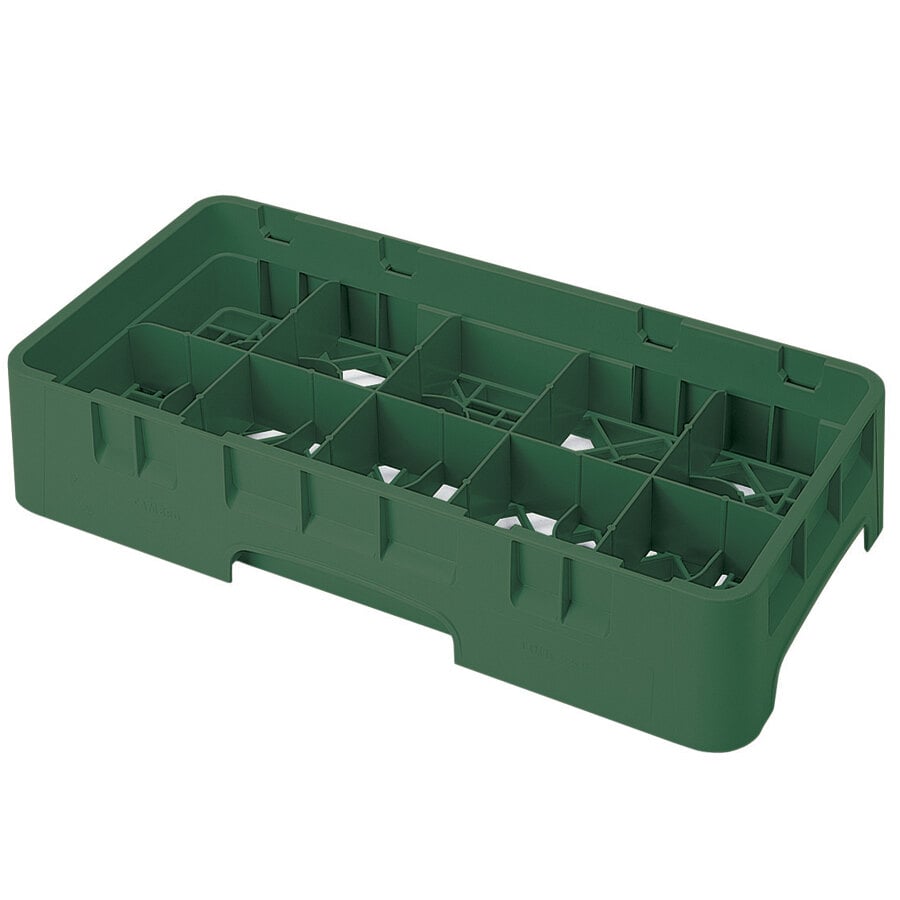 Cambro 10HS318119 Sherwood Green Camrack 10 Compartment 3 5/8" Half ...