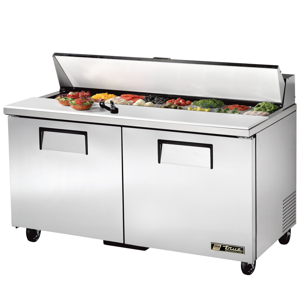 True TSSU-60-16 60" Two Door Sandwich / Salad Prep Refrigerator - 16 Pans