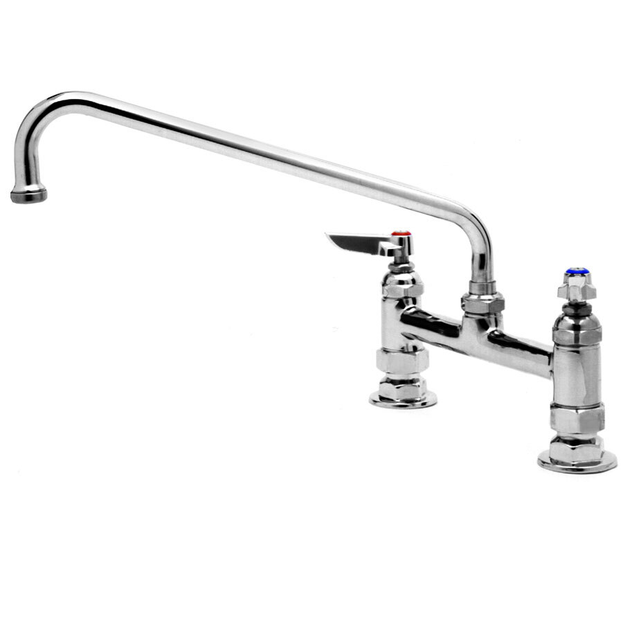 T&S B-0221 12" Deck Mounted Mixing Faucet with 8" Centers