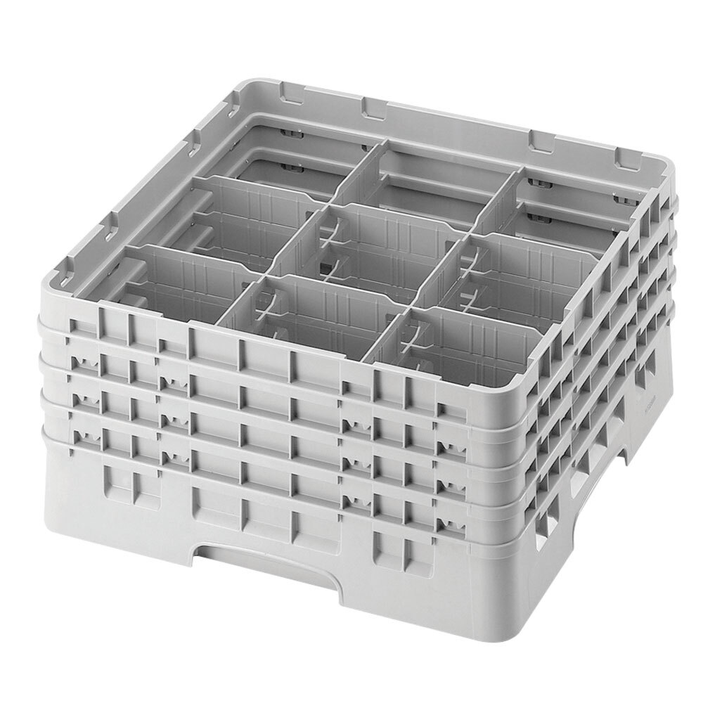 Cambro 9S1114151 Soft Gray Camrack Customizable 9 Compartment 11 3/4 ...