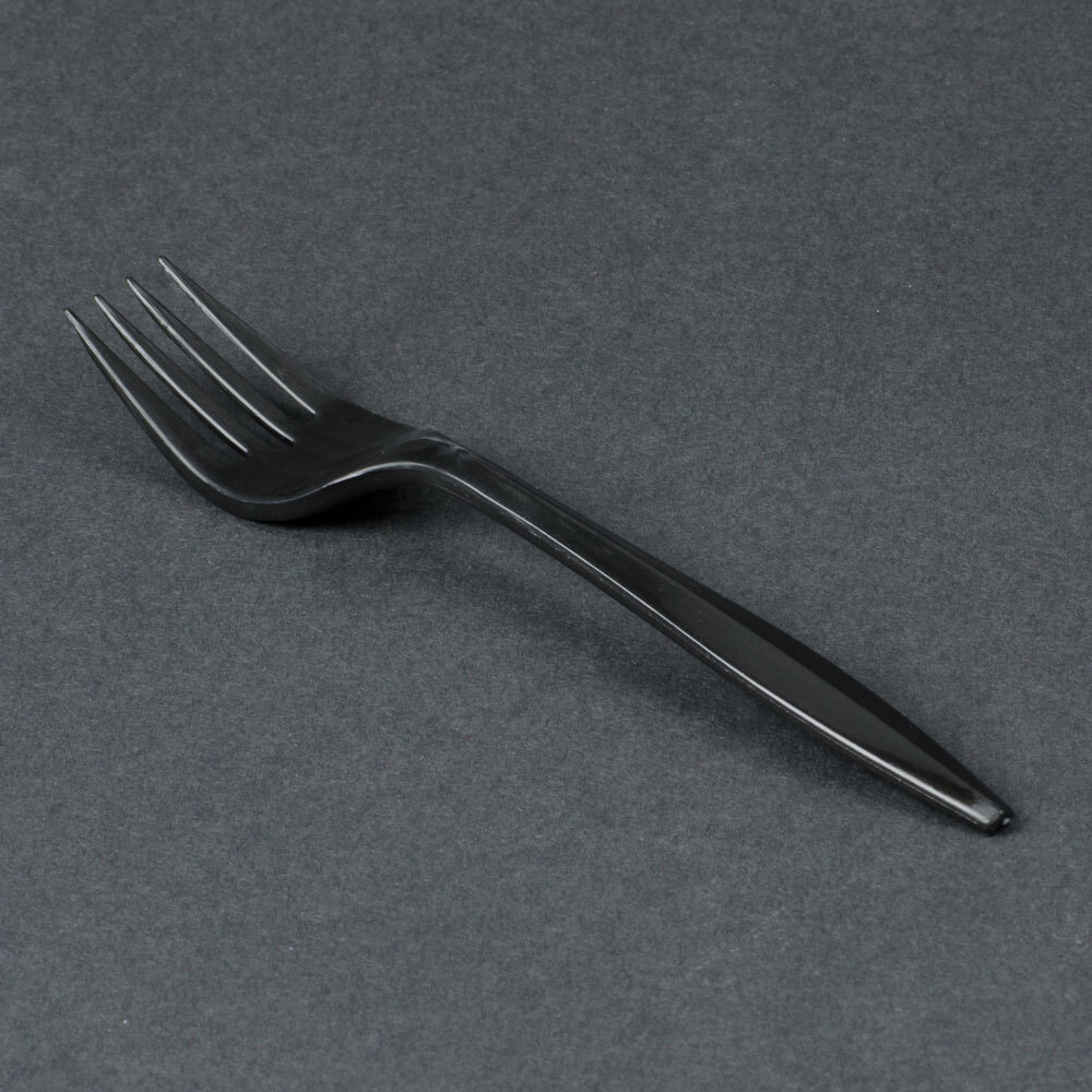 Black Plastic Fork