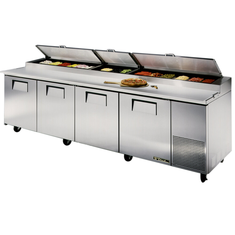 True TPP-119 119" Four Door Refrigerated Pizza Prep Table