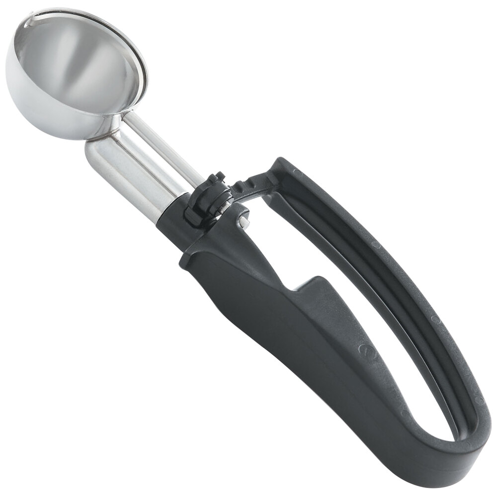 Vollrath 47398 Black #30 Squeeze Disher Portion Scoop - 1.13 oz.