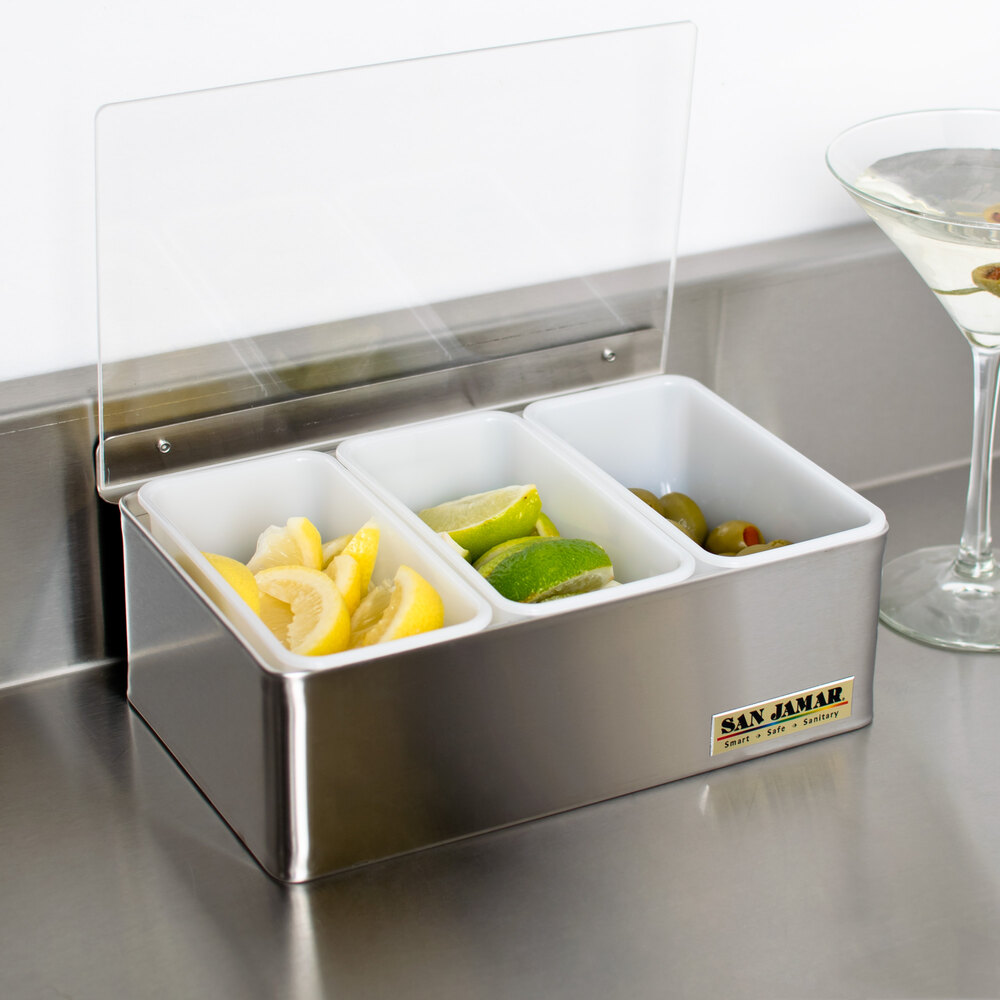 San Jamar B4093L Garnish Tray - 3 Pint (1.5 Qt.) Capacity