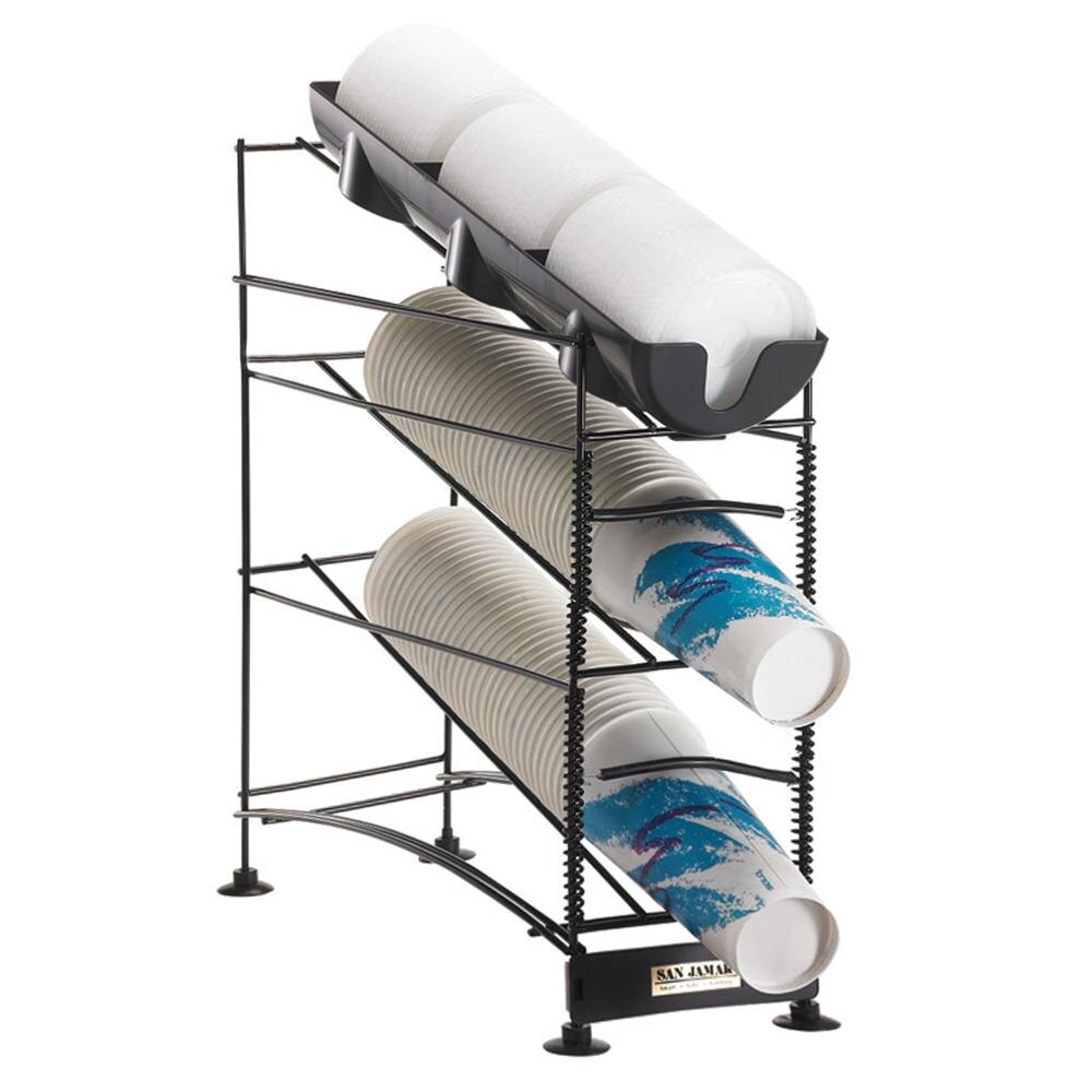 San Jamar C8503WF Wireworks Vertical 8 - 44 oz. Countertop 2 Cup / 1 ...