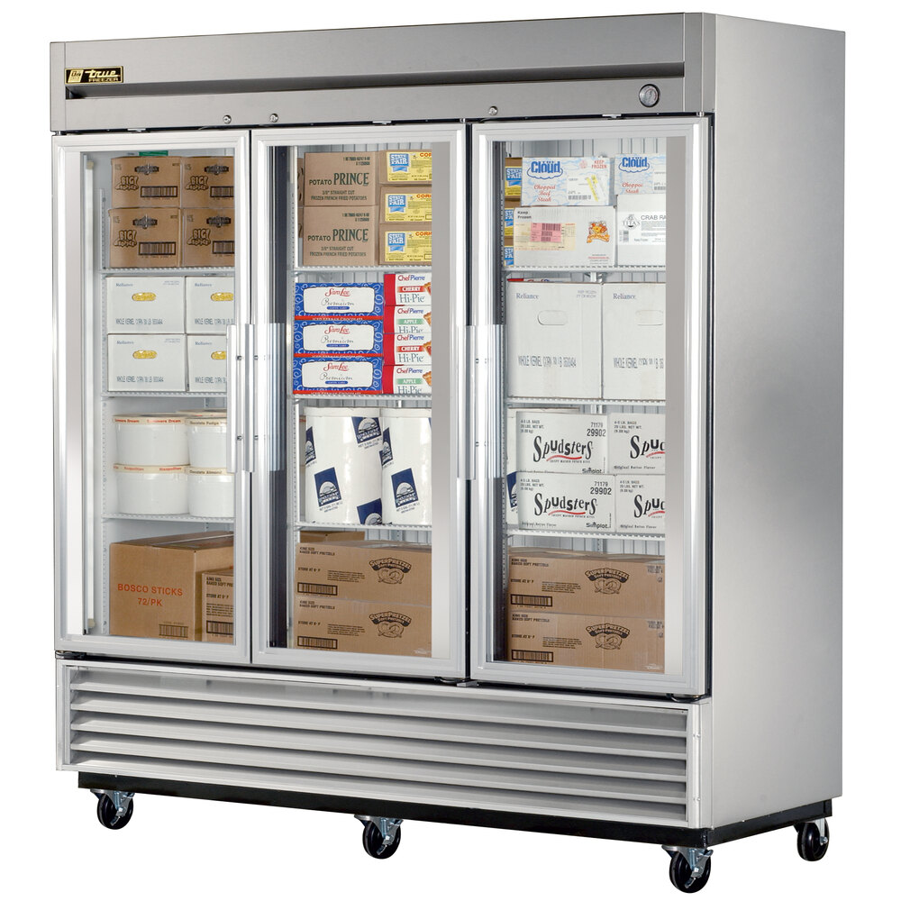 True T-72FG-LD 78" Glass Door Reach In Freezer with LED Lighting - 72 ...