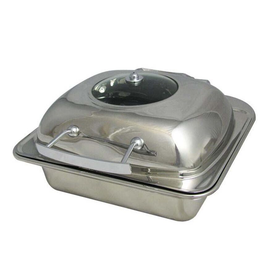 Bon Chef 20301 3.5 qt. Small Square Stainless Steel Mini Induction ...