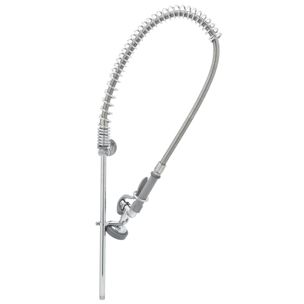 T&S B-0133-LB EasyInstall Wall Mounted 32 1/2" High Baseless Pre-Rinse ...