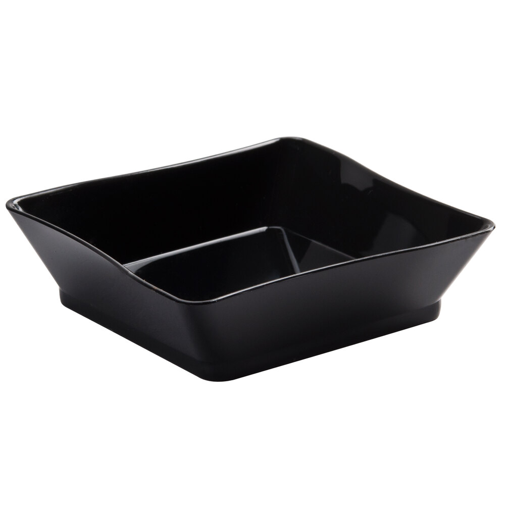 Fineline Tiny Temptations 6201-BK 2 1/4" x 2 1/4" Tiny Trays Disposable ...