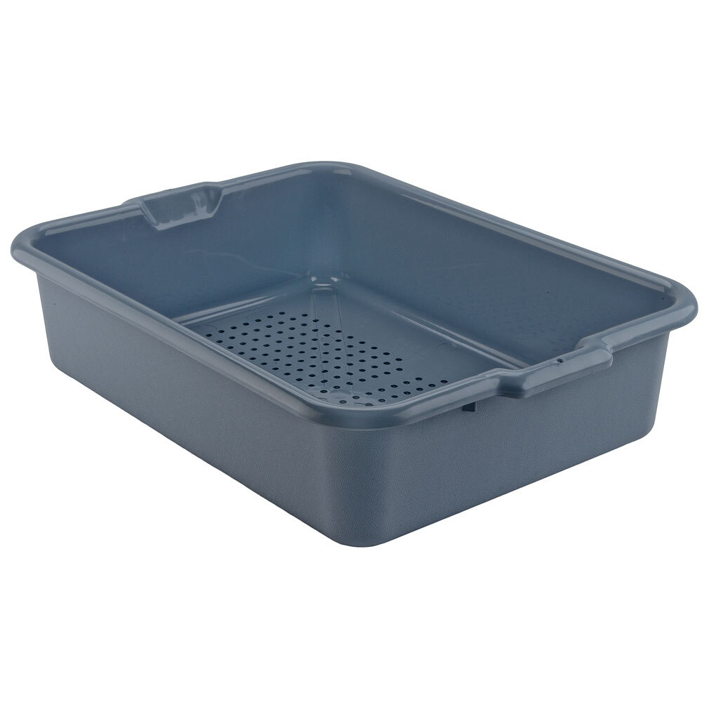 Gray 20 X 15 X 5 Polypropylene Perforated Bus Box gray-20-x-15-x-5-polypropylene-perforated-bus-box