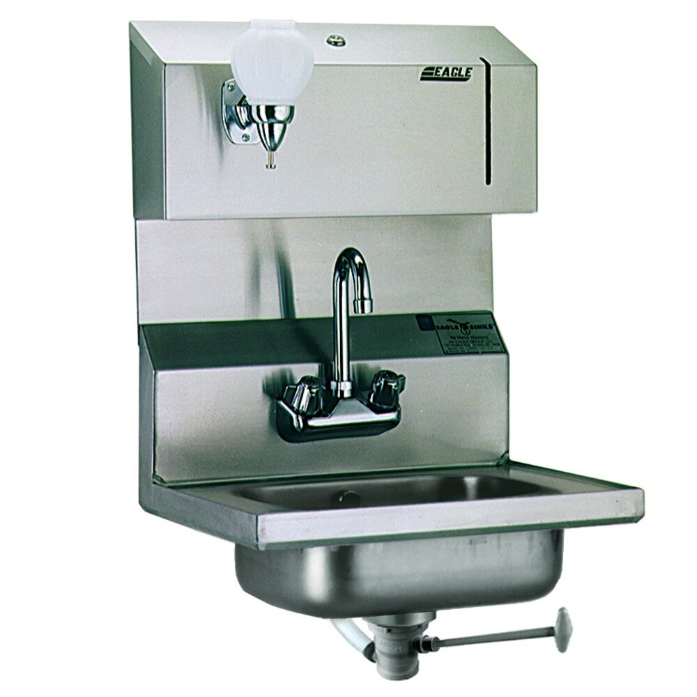 Eagle Group HSA-10-FODP Hand Sink with Gooseneck Faucet, Towel ...