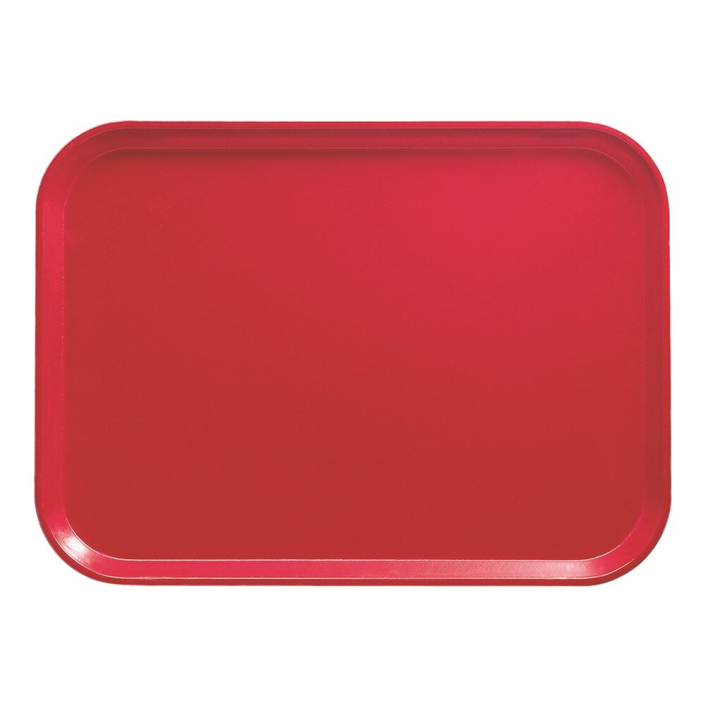 Cambro 46521 4 1/4" x 6" Rectangular Cambro Red Customizable Fiberglass ...