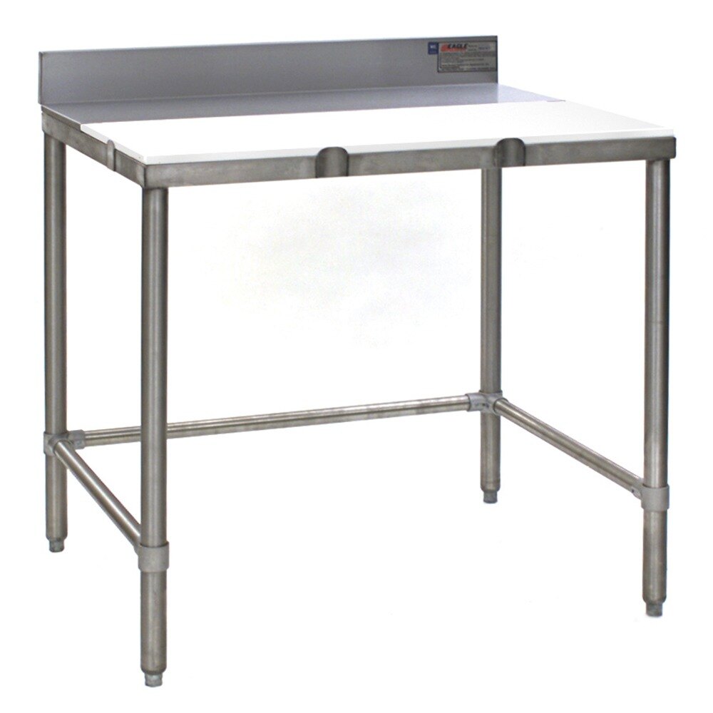 Eagle Group TB3648S 36" x 48" Poly Top Stainless Steel Trimming Table ...