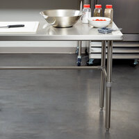 Stainless Steel Open Base Work Tables | WebstaurantStore