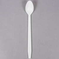 Choice 8" Red Plastic Soda / Sundae Spoon - 1000/Case