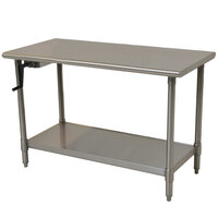 Steelton 30" x 30" 18 Gauge 430 Stainless Steel Work Table with Undershelf