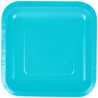 Creative Converting 561039B 9 oz. Bermuda Blue Poly Paper Hot / Cold ...