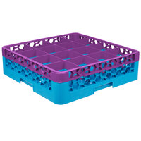 Carlisle RG16-314 OptiClean 16 Compartment Glass Rack with 3 Extenders