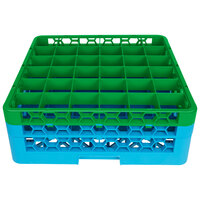 Carlisle RG16-314 OptiClean 16 Compartment Glass Rack with 3 Extenders