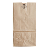 Duro 25 lb. Shorty Brown Paper Bag - 500/Bundle