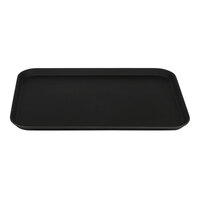 Cambro 1600TL110 Treadlite™ 16" Round Black Non-Skid Fiberglass Serving ...