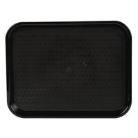 Choice 14" x 18" Black Plastic Fast Food Tray